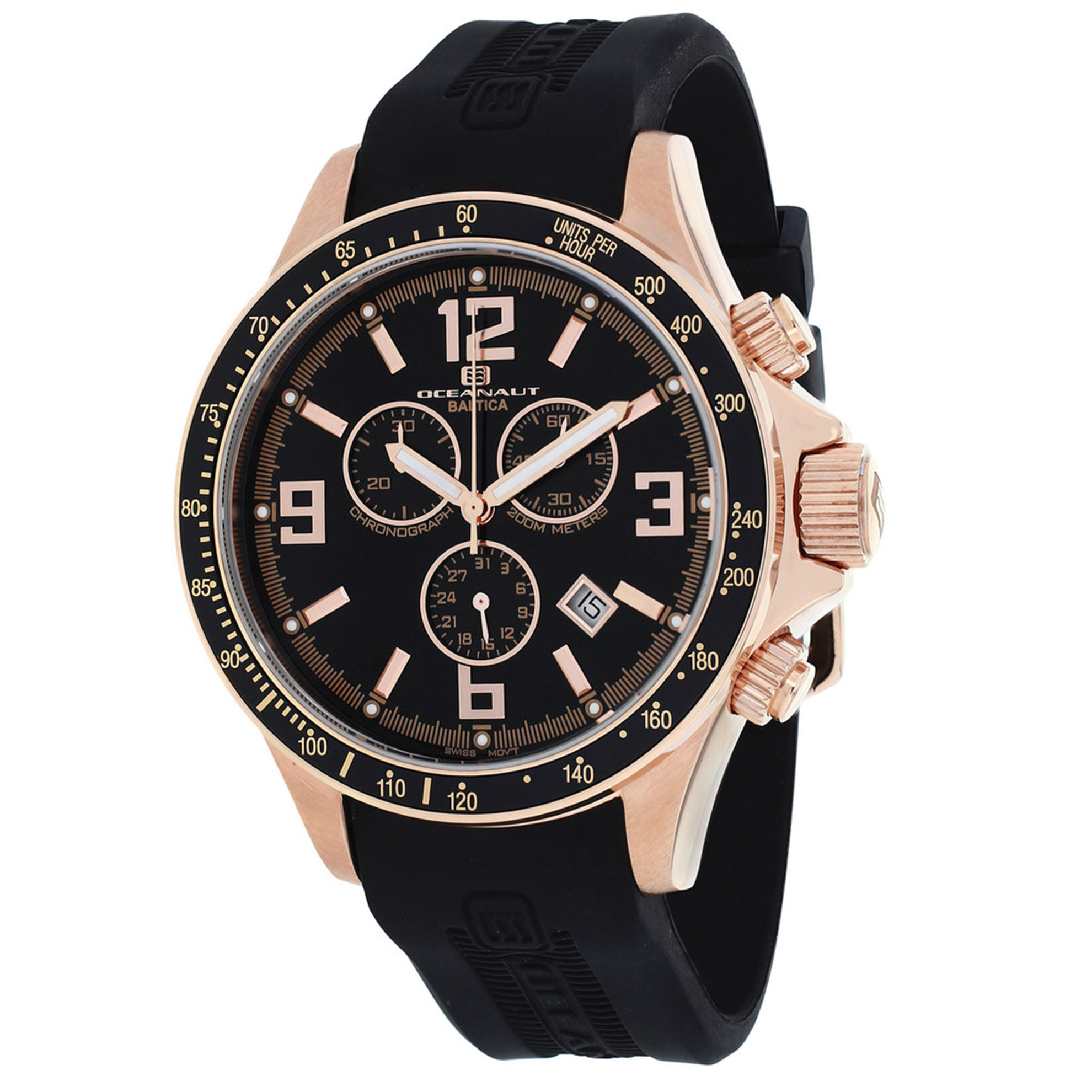Oceanaut OC3347 Oceanaut Baltica Swiss Chronograph Rose Gold/Black ...