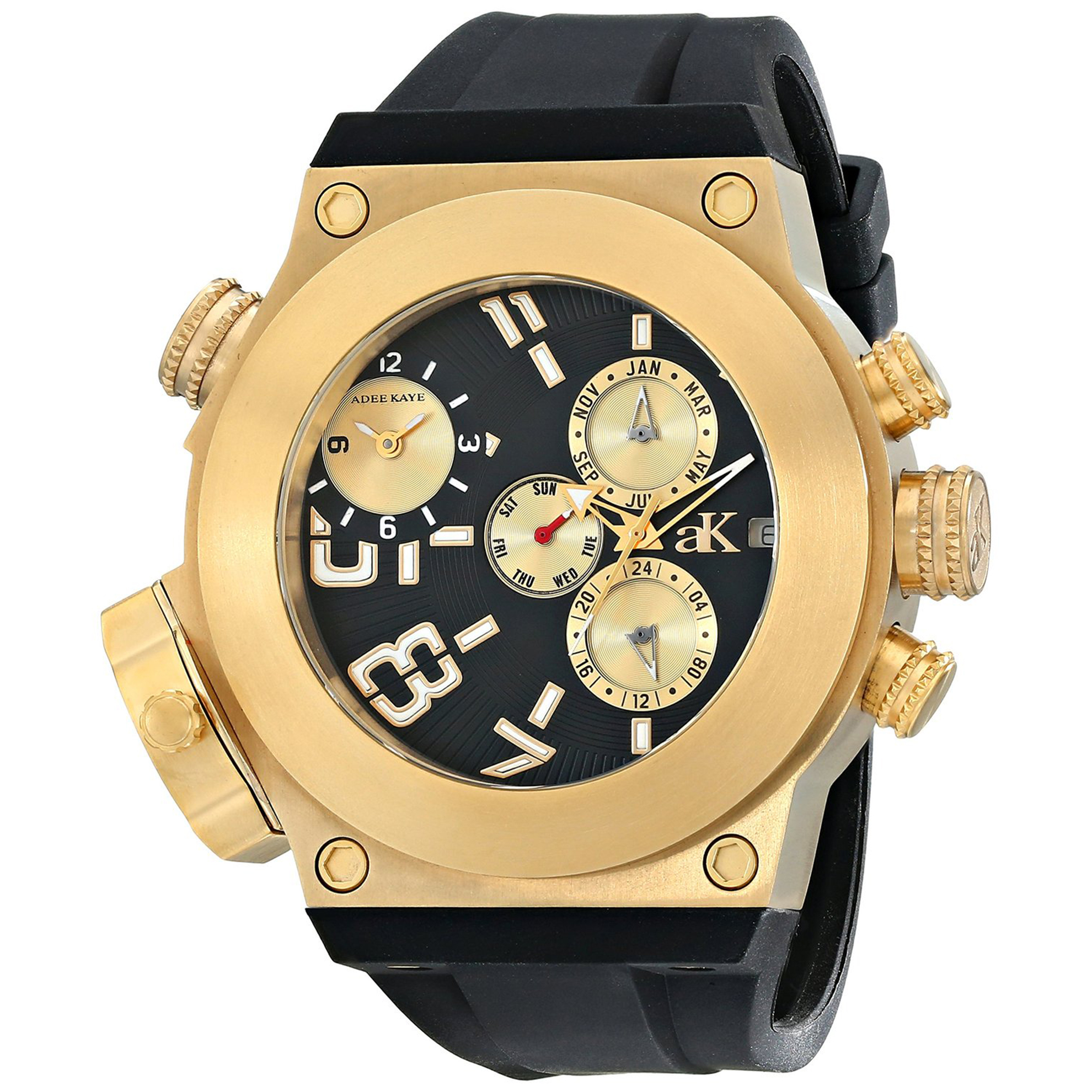Sold out - Adee Kaye AK6666-MG Adee Kaye Titanium Dual Time Chronograph ...