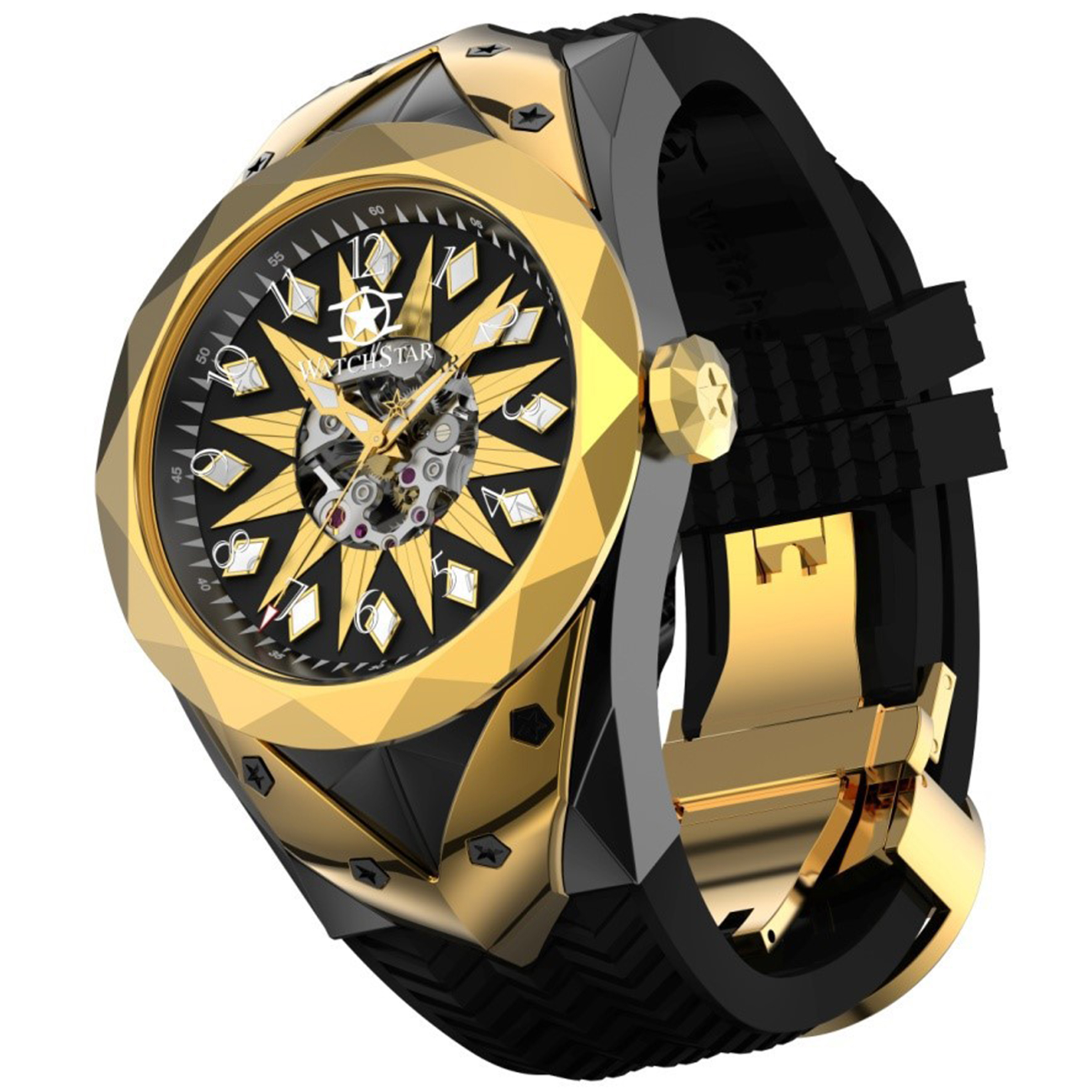 Watchstar SuperStar01A Watchstar 47mm Superstar 21 Jewel Skeleton ...